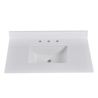 Vanityfair 36 Inch Engineered Marble Vanity Top with Rectangular ...