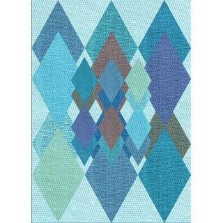 Ahgly Company Machine Washable Transitional Blue Ivy Blue Area Rugs ...
