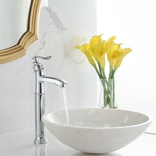 14.4-inch Tall Single-handle Bathroom Vessel Sink Faucet with Drain ...