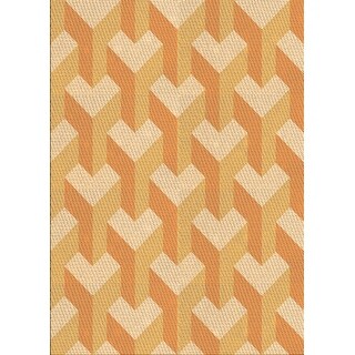 Ahgly Company Machine Washable Transitional Neon Orange Area Rugs - Bed ...