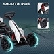 Aosom Kids Pedal Go Kart with Adjustable Seat, Swing Axle, Handbrake ...