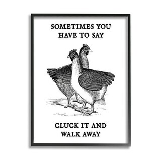 Stupell Cluck It Funny Country Hens Humor Framed Giclee Art by Lil' Rue ...
