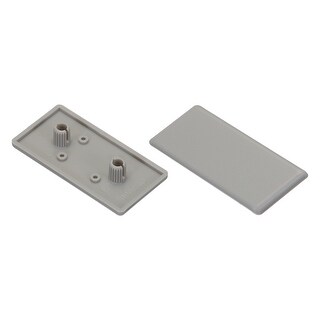 40Pcs Standard Plastic Rectangle Aluminum Extrusion End Cap Grey - Bed ...