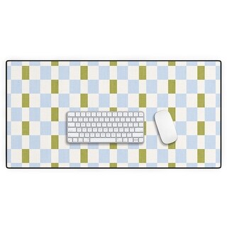 De Koro checkered blue and chartreuse Desk Mat - Bed Bath & Beyond ...