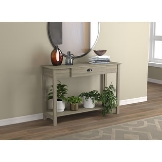 Entryway Table/Console Table-47"Long/Dark Taupe with 1 Drawer - 47" x ...