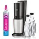 Aqua Fizz Sparkling Water Machine (Black) with Co2 & Glass Carafes ...