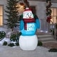 Christmas 6 ft. Animated Airblown Shivering Super Chill Snowman - Bed ...