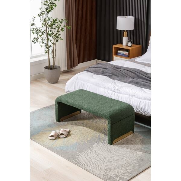 New Boucle Fabric Loveseat Ottoman Footstool Bedroom Bench Shoe Bench ...