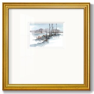 Winter Stream Watercolor IPremium Framed Print - Bed Bath & Beyond ...
