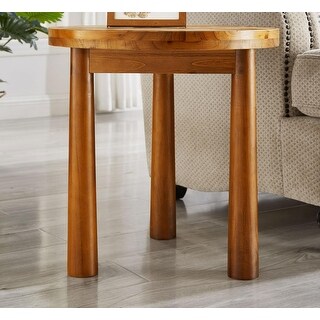 Central End Table Round Coffee Table Side Table with Cylindrical Legs ...