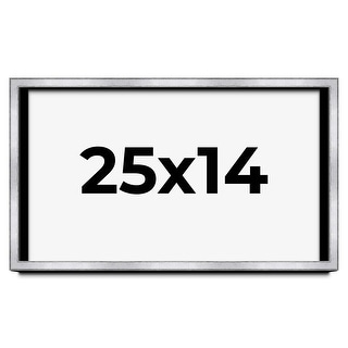 25x14 Shadow Box Frame Silver | 1.375 Inches Deep Real Wood - Bed Bath ...