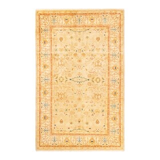 Overton Hand Knotted Wool Vintage Inspired Traditional Mogul Yellow ...