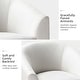 Cuenca Modern Living Room Wooden Upholstered 360° Swivel Barrel Chair ...