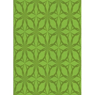 Ahgly Company Machine Washable Transitional Bright Green Area Rugs ...