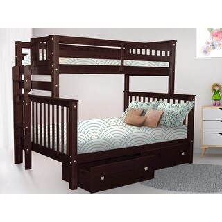 Taylor & Olive Trillium Tall Twin over Twin Bunk Bed, 2 Drawers - On ...
