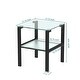 Black tea table glass side table bedroom corner table - Bed Bath ...