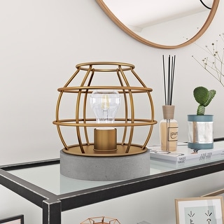 Kennet Table Lamp with Brass Cage - Bed Bath & Beyond - 20882129