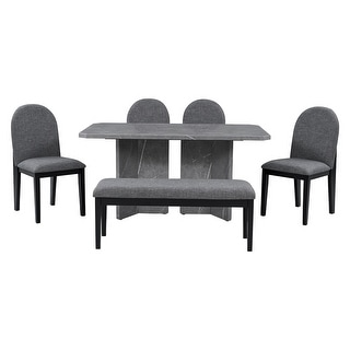 6-Piece Modern Style Dining Set - Bed Bath & Beyond - 37834671