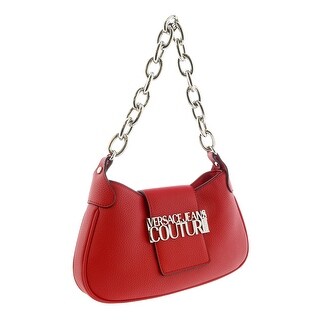Versace Jeans Couture High Risk Red Half Moon Signature Closure Hobo ...
