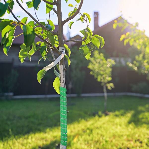 4Pcs Plastic Tree Trunk Protector Spiral Bark Wraps Guard, 15.7"x1.6 ...