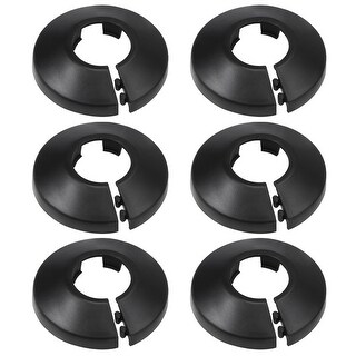 20mm Pipe Cover Decoration PP Plastic Water Pipe Escutcheon Black 6pcs ...