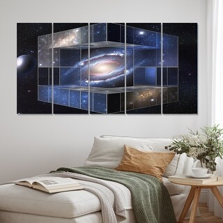 Designart "Block Universe Theory Space Galaxy" Space Multipanel Wall ...