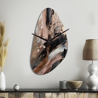 Brown And Black Beyond Boundaries II - Abstract Wall Clocks in Fall ...