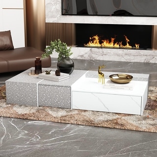 Speckled Coffee Table with Concealed Drawer – Contemporary Home Deco ...