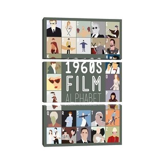 iCanvas "1960s Film Alphabet" by Stephen Wildish 3-Piece Canvas Wall ...