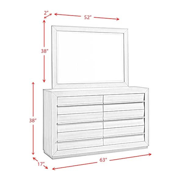 Picket House Furnishings Cosmo 7-Drawer Dresser with Mirror in Grey ...