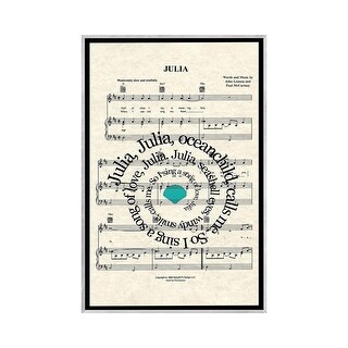 iCanvas "Julia" by WordsAndMusicArt Framed - Bed Bath & Beyond - 37708228