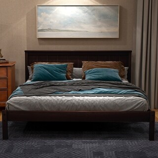 Optimum Panel Bed Durable Full Platform Bed with Headboard&Under-bed ...