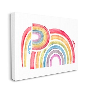 Stupell Overlapping Rainbows Abstract Perpendicular Arch Shapes Canvas ...