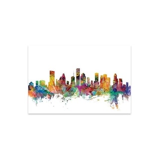 Houston, Texas Skyline Print On Acrylic Glass by Michael Tompsett - Bed ...