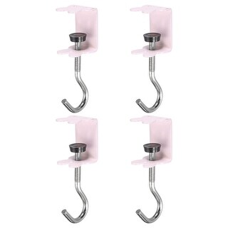 4Pcs Desk Hook Desk Mount Bag Holder Hook Rabbit J Hooks Desk Clamp ...