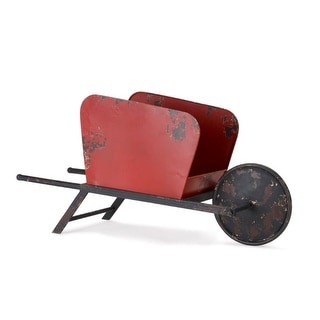 28" Red and Black Wheelbarrow Christmas Tabletop Décor - Bed Bath ...