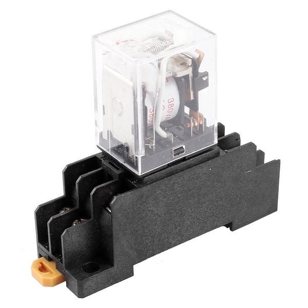 AC 380V Coil DPDT 8 Pin Red LED General Purpose Power Relay w Socket - Bed Bath & Beyond - 18257669