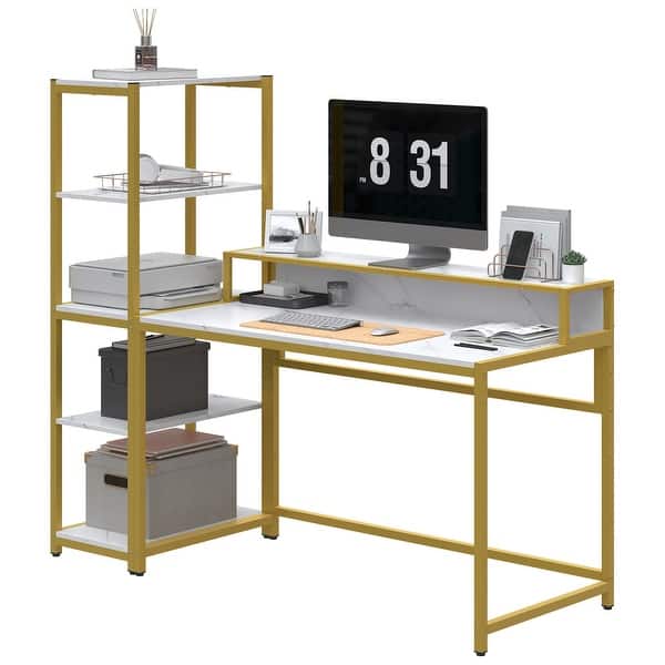 computer tower desk shelf
