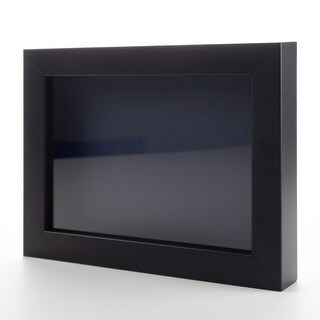 20x24 Shadow Box Frame Painted Black Real Wood with a Navy AcidFree ...
