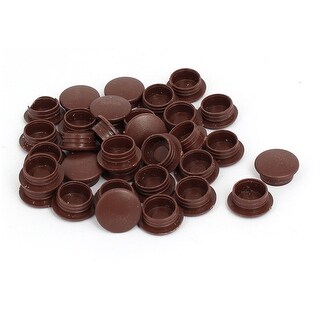 12mm Dia Plastic Thread Design Screw Cap Covers Hole Covers Lids Brown ...