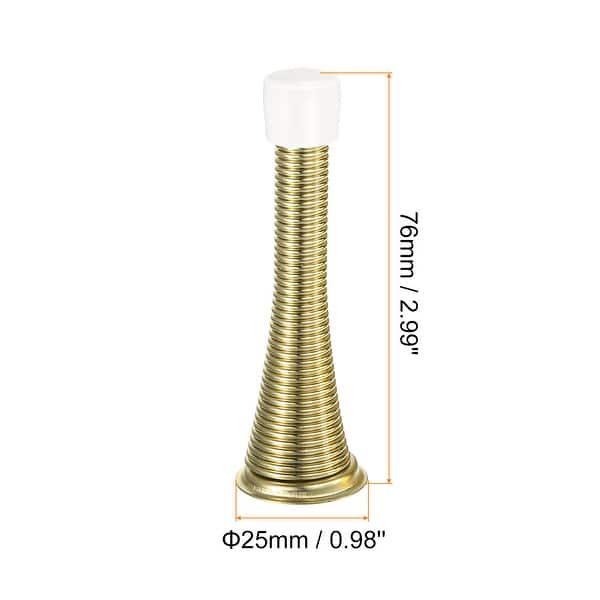 4Pcs Spring Door Stopper, 76mm Flexible Door Stop Rubber Bumper - Bed ...