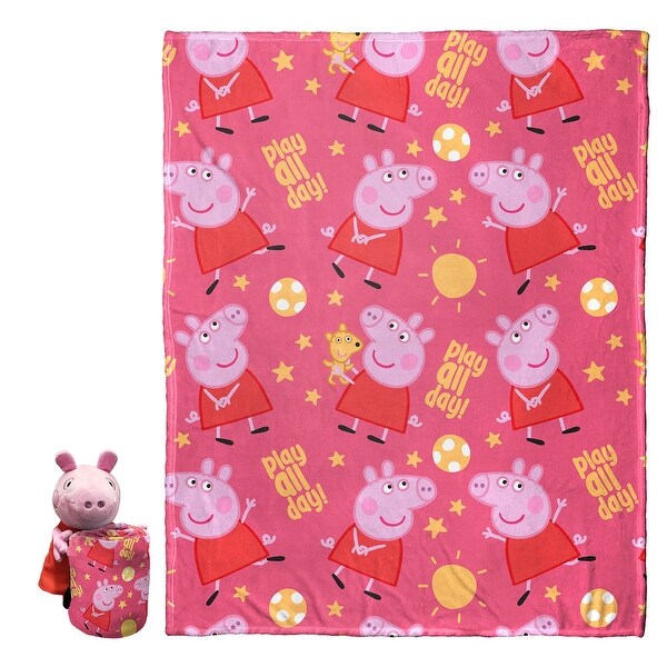 ENT 074 Peppa Pig - Happy Peppa, 46X60 Silk Touch Throw - On Sale - Bed ...