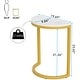 C End Table Side Table for Living Room Sofa Couch, Half Round - Bed ...