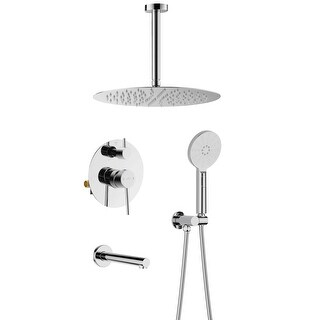 Circular Pressure Balanced 2-Function Shower System with Rough-In Valve ...