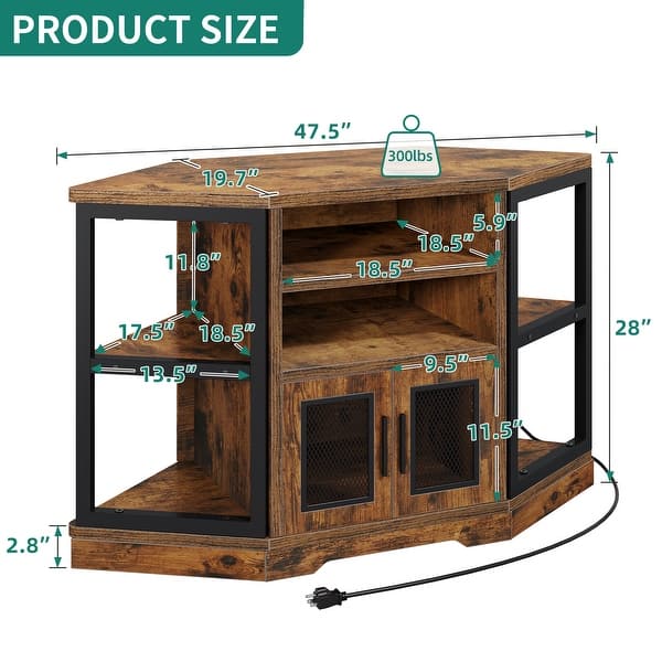 rustic corner tv unit