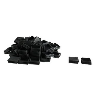70pcs 60 x 60mm Plastic Square Ribbed Tube Inserts End Covers Cap ...