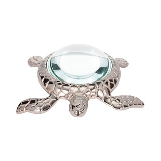 Sagebrook Home Decorative Sea Turtle Magnifying Glass Aluminum Glass ...