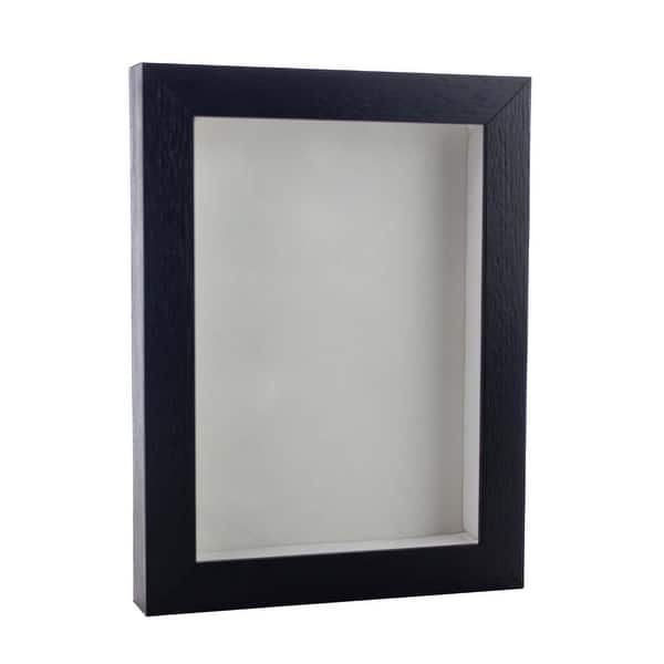 24x30 Shadow Box Frame Textured Black Wood Includes a White Real Suede ...