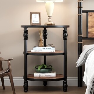 3-Tier Round End Table for Bedroom Living Room - Bed Bath & Beyond ...