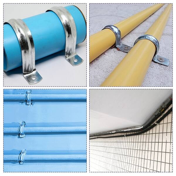 27mm(1.1") Rigid Pipe Strap, 2 Holes 304 Stainless Steel Tension Clip ...